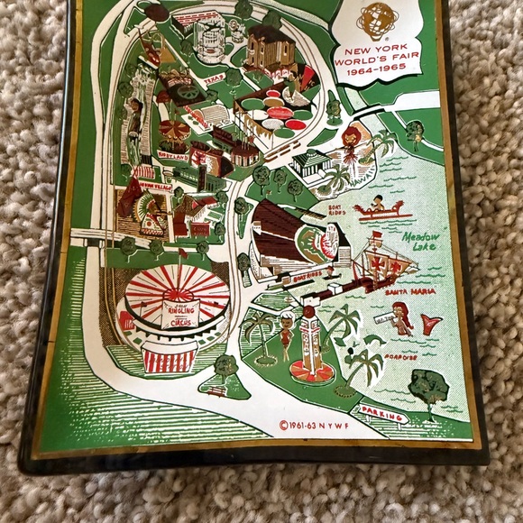 Other | Rare Vintage New York Worlds Fair Souvenir Tray Excellent ...